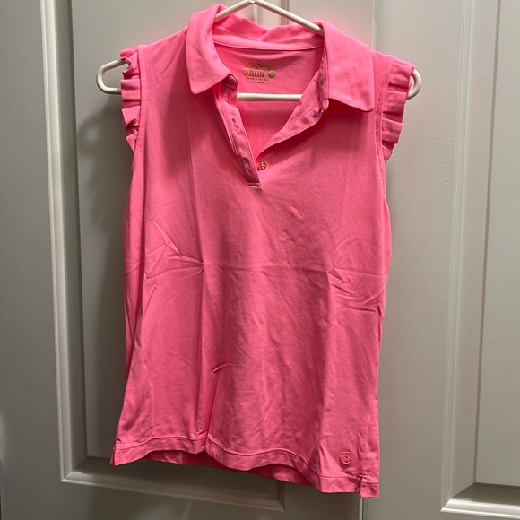 Lilly Pulitzer | Tops | Lilly Pulitzer Pink Ruffle Tank | Poshmark